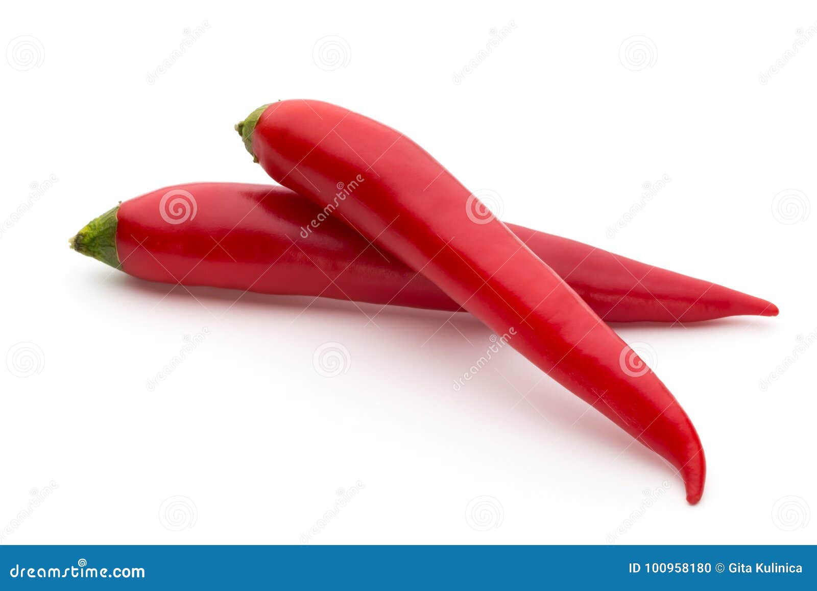 Red Chilli Pepper on a White Background. Stock Photo - Image of ...