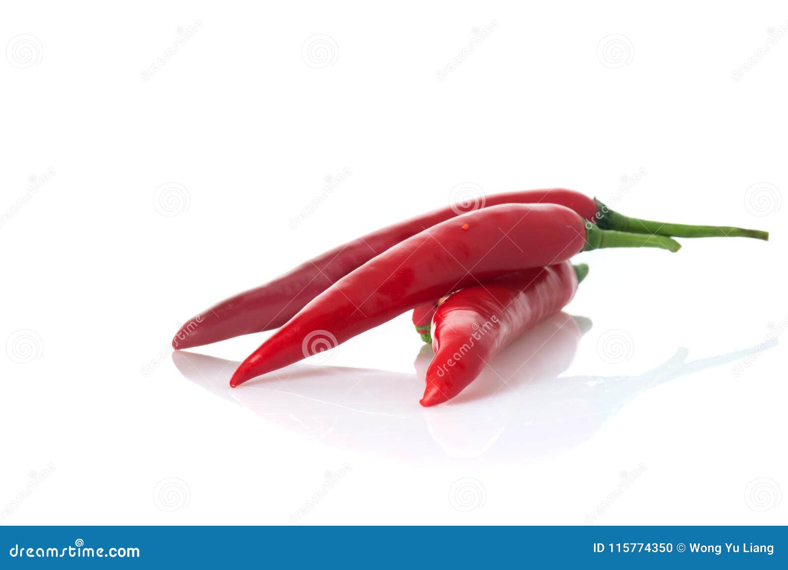Red Chilli on White Background Stock Photo - Image of freshness ...