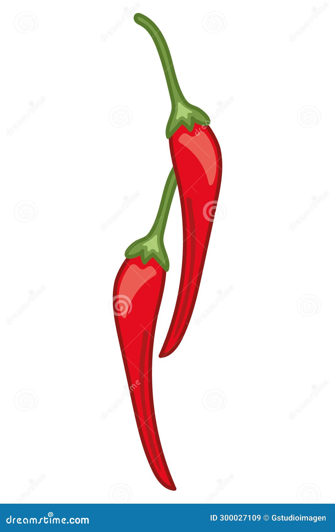 Red Chilli Peppers Illustration Stock Illustration - Illustration of ...