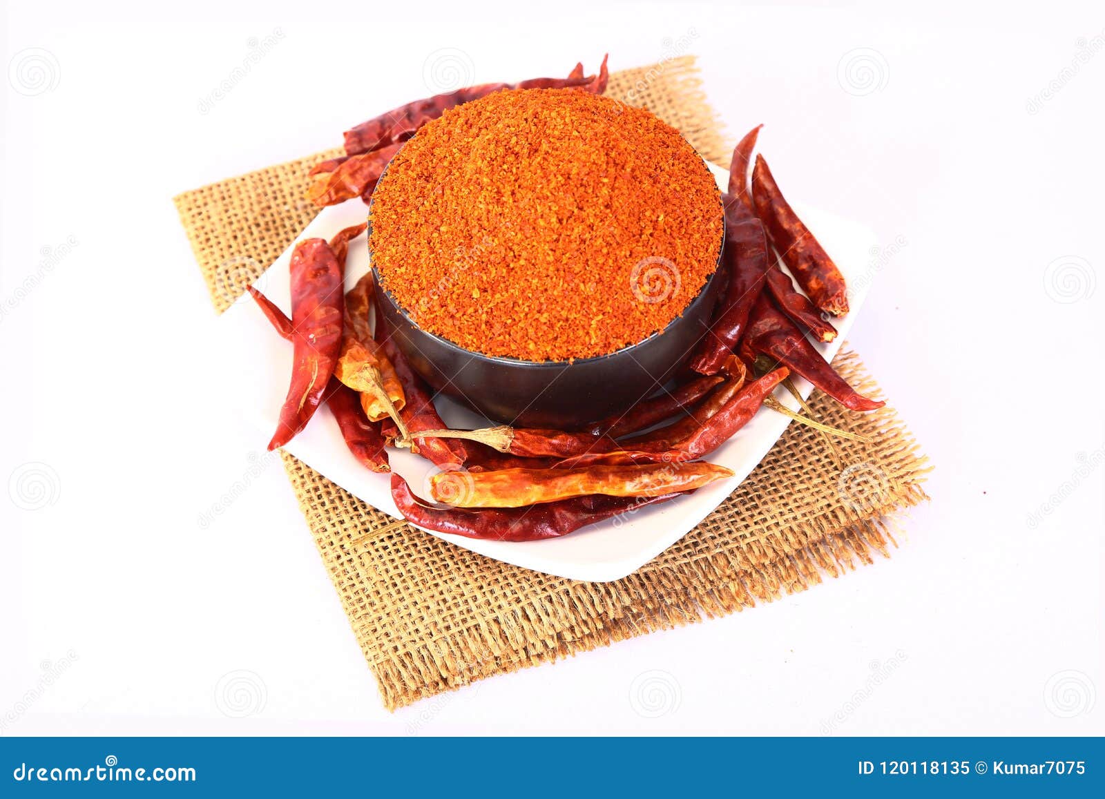 Red Chilli Power and Red Chilli, Indian Spices Stock Image - Image of ...