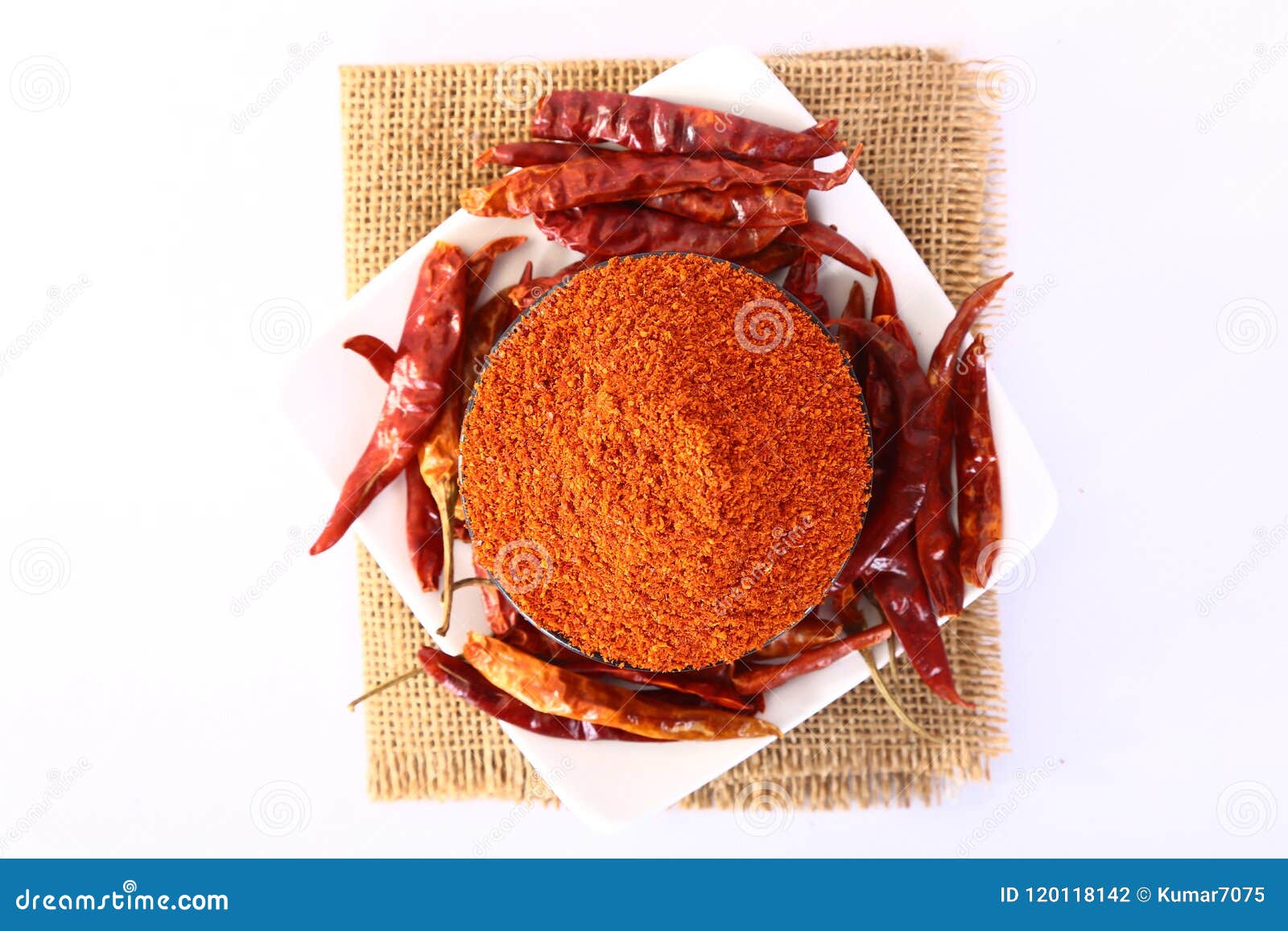 Red Chilli Power and Red Chilli, Indian Spices Stock Photo - Image of ...