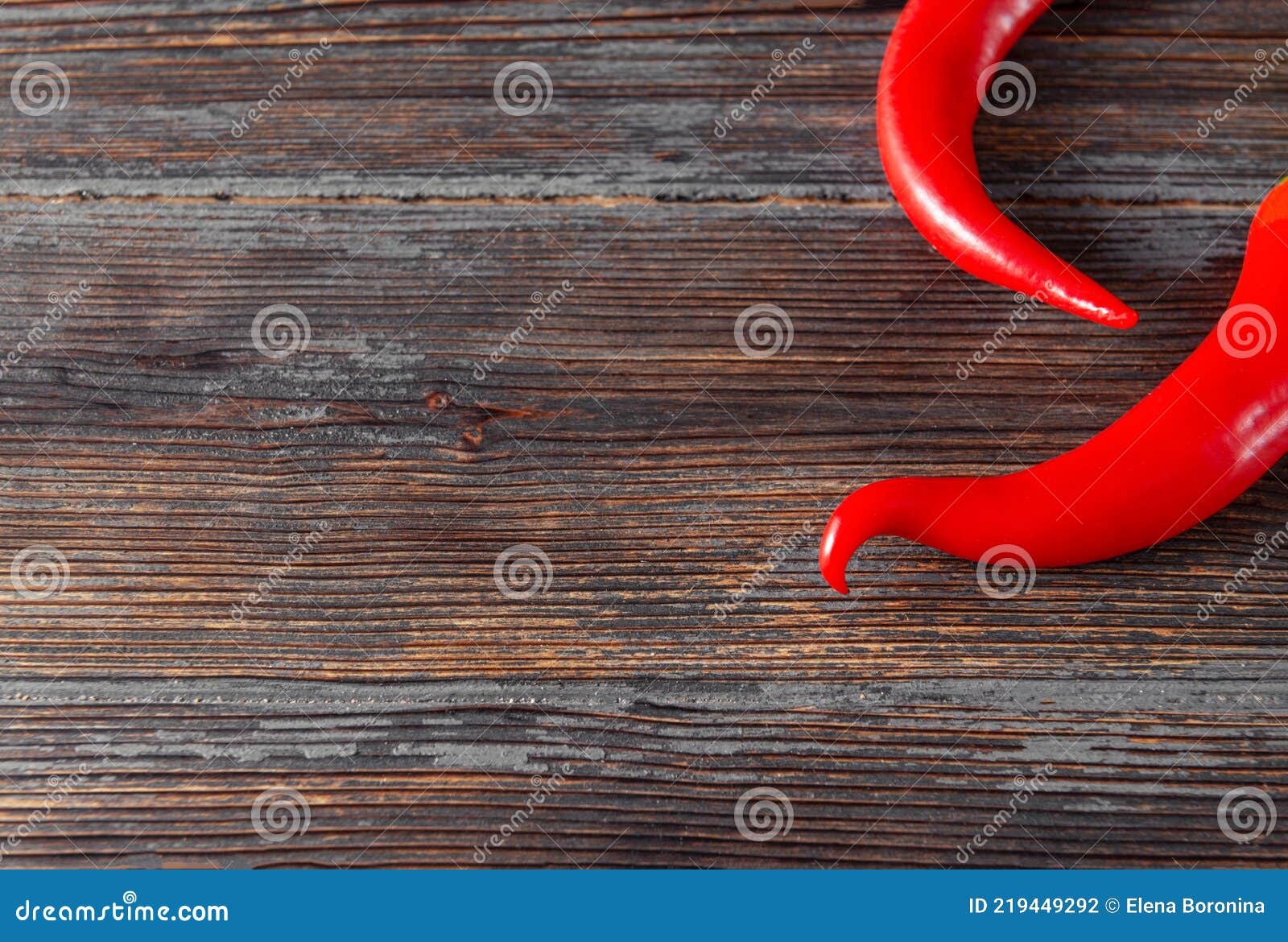 Red Chilli , Spices on a Dark Wooden Stock Photo - Image of culinary ...