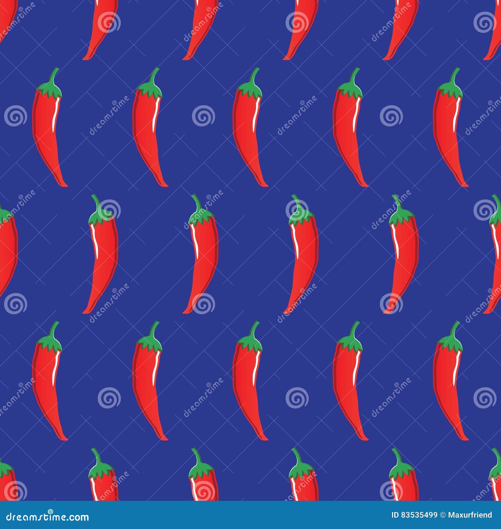 Red Chilli Stock Seamless Pattern Background Stock Vector ...