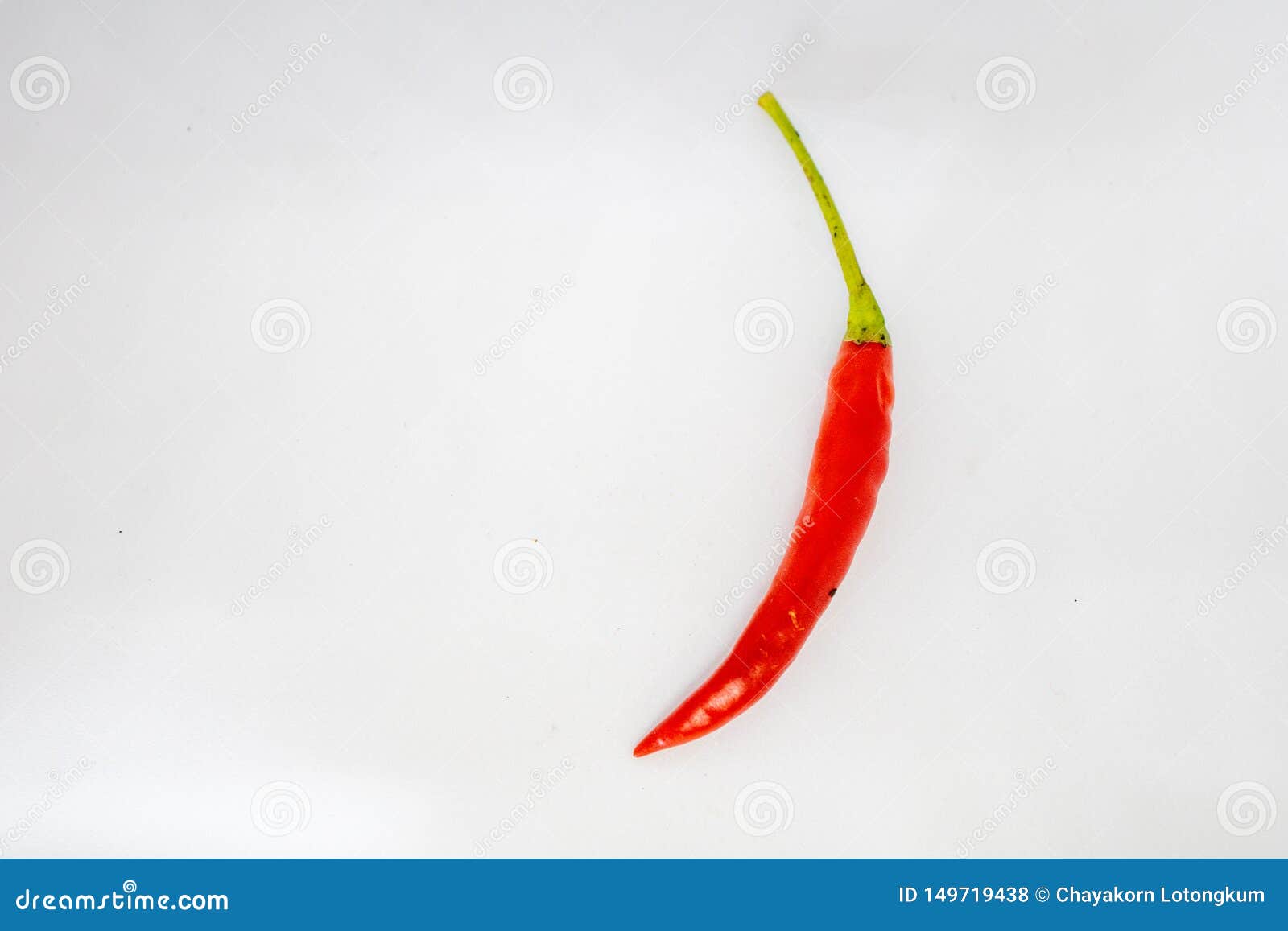 Red Chilli with White Background for As Package Design Element. Stock ...