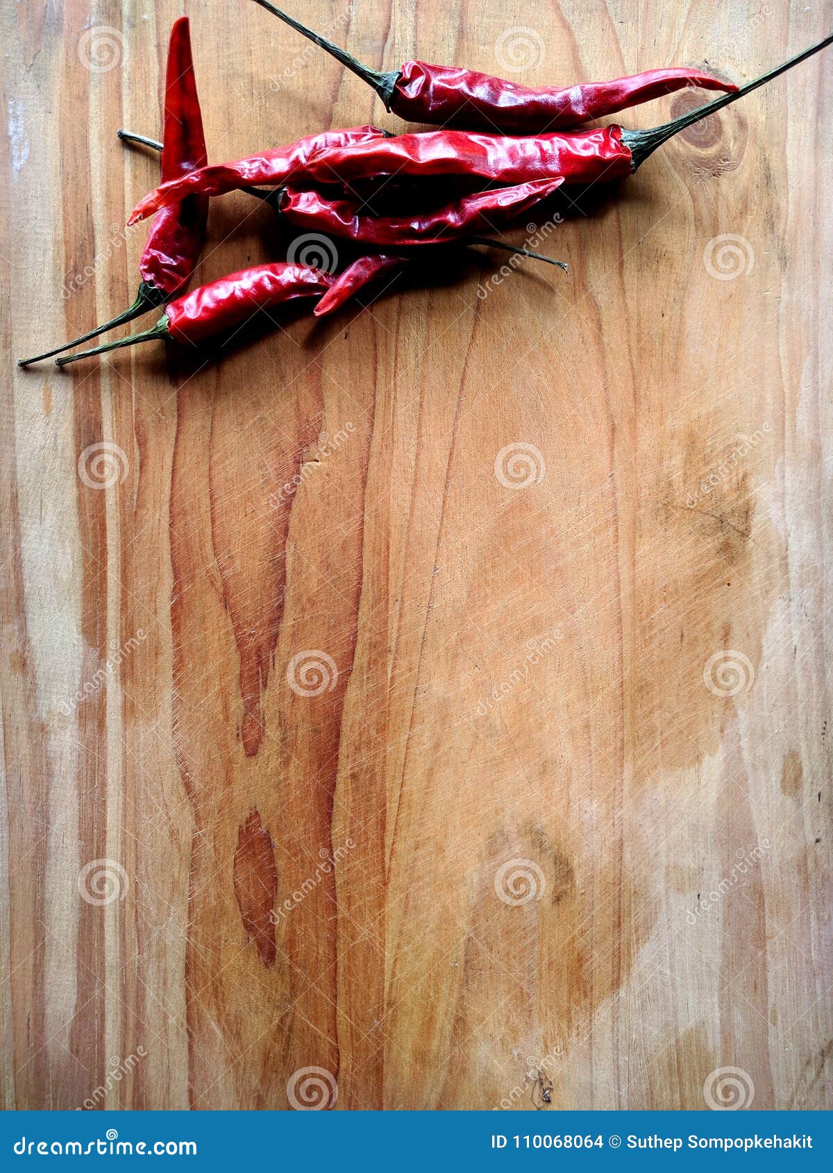 Red chilli on wood stock photo. Image of beautiful, colorful - 110068064