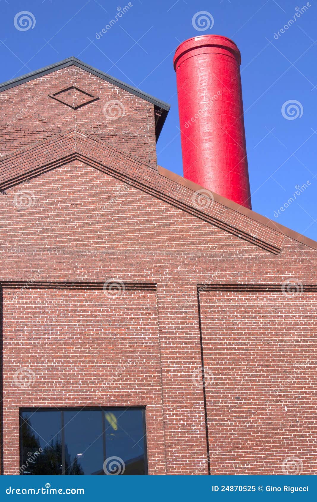 Red chimney. stock image. Image of lines, window, outdoors - 24870525