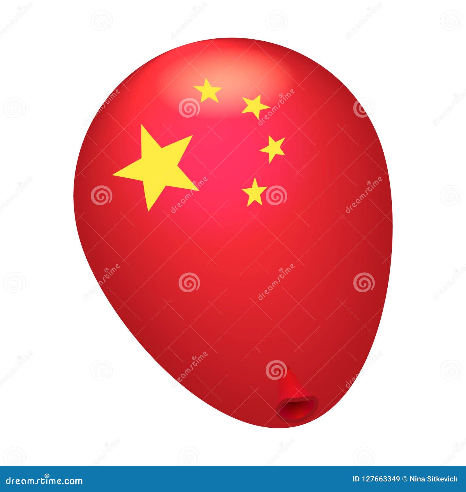 Red China Balloon Icon, Isometric Style Stock Vector - Illustration of ...