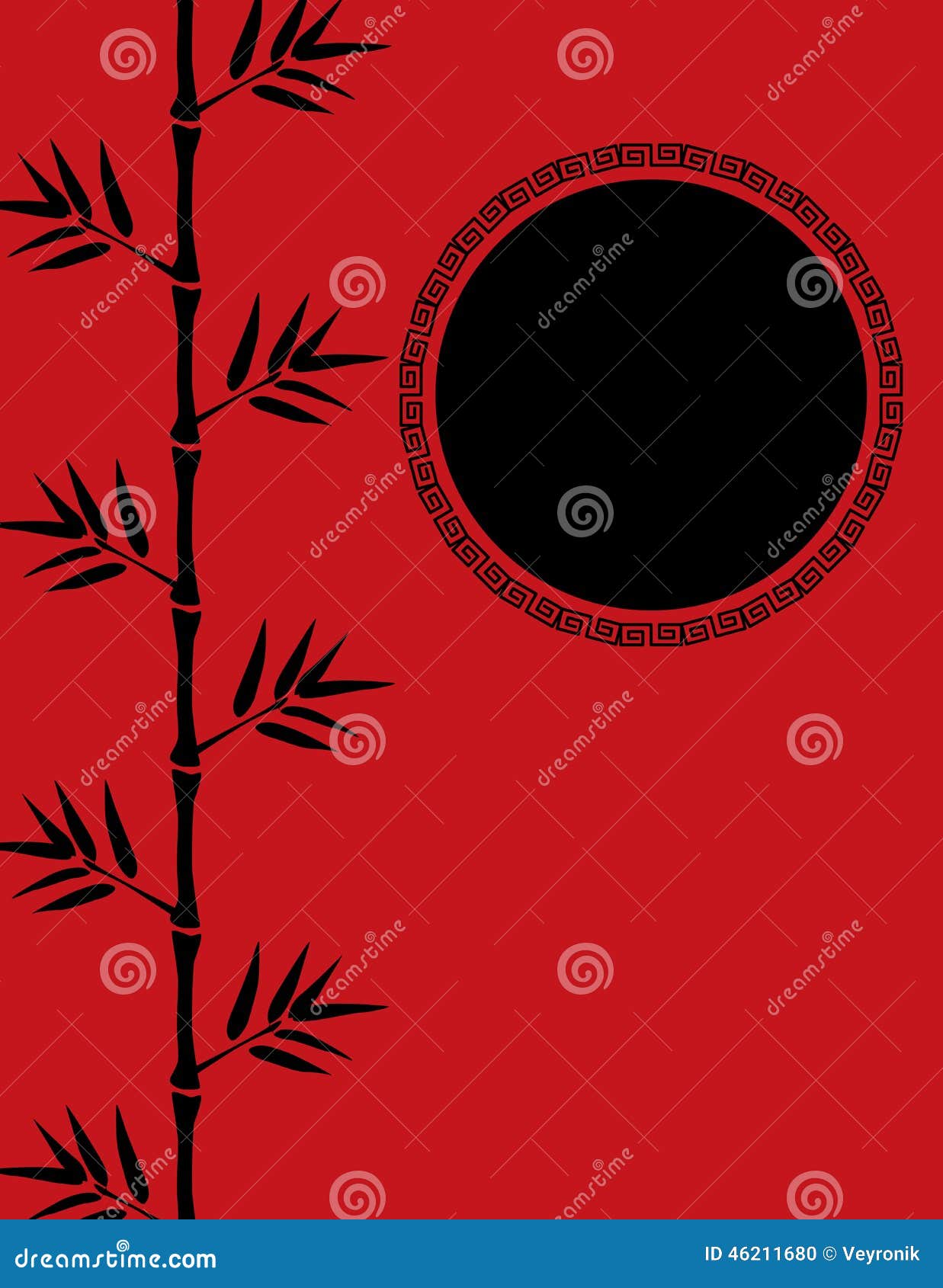 Red Chinese Bamboo Background Stock Vector - Illustration of background ...