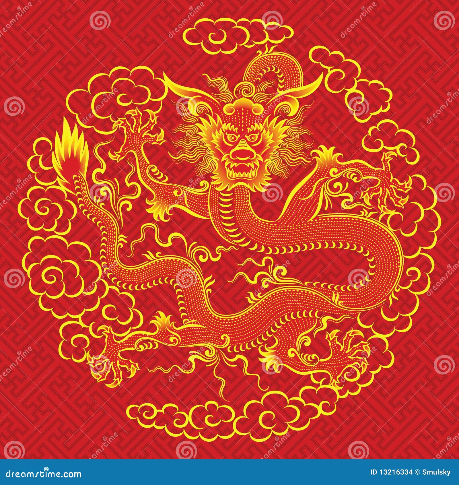 Red chinese dragon stock vector. Illustration of imagination - 13216334