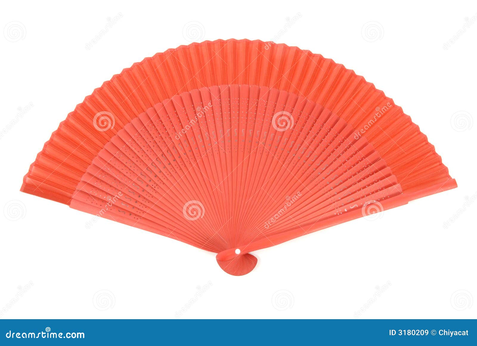 Red Chinese Fan stock image. Image of isolated, white - 3180209