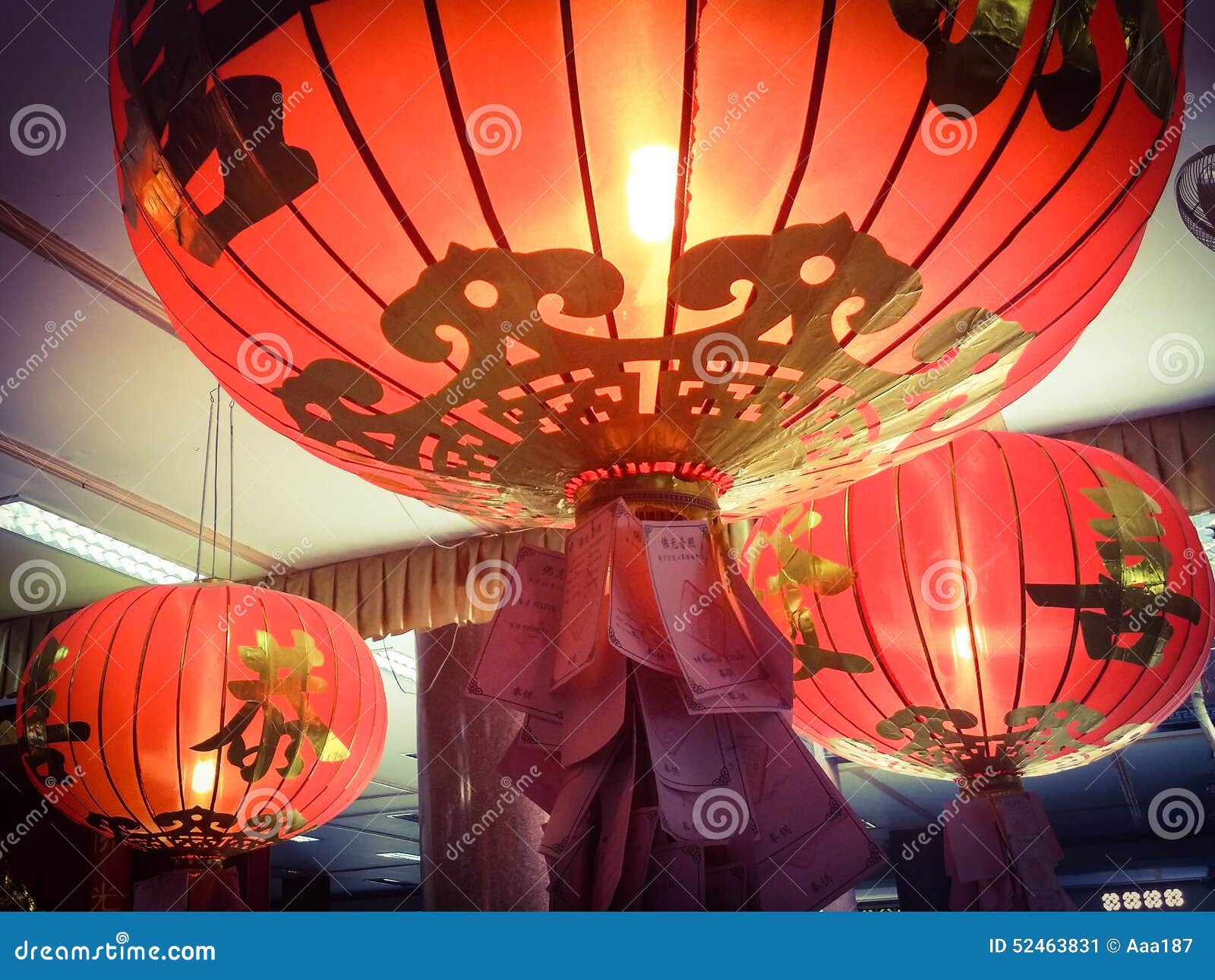 Red Chinese lamp editorial photo. Image of pray, mobile - 52463831