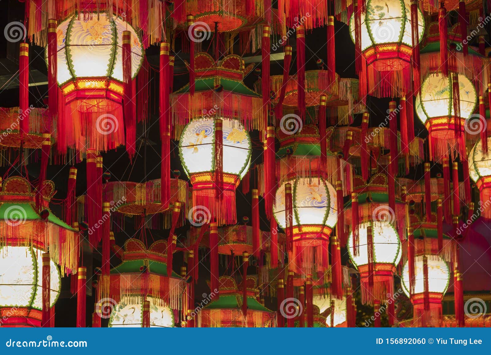 Red Chinese Lantern stock photo. Image of illuminated - 156892060