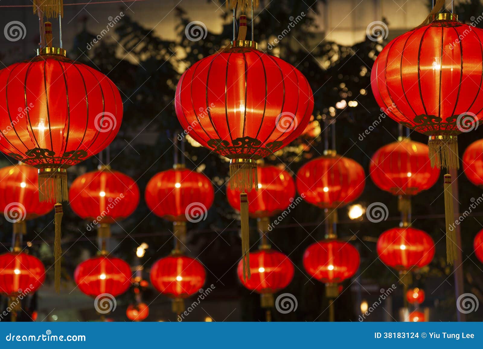 Red Chinese Lantern stock photo. Image of lantern, decoration - 38183124