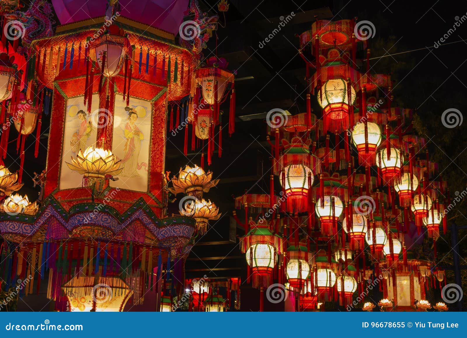 Red Chinese Lantern stock image. Image of carnival, bright - 96678655