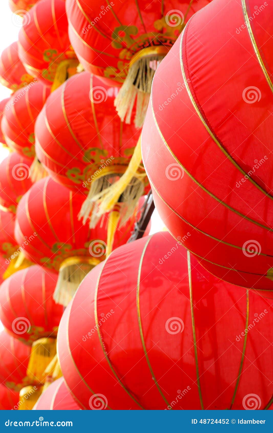Red Chinese lantern stock photo. Image of decoration - 48724452