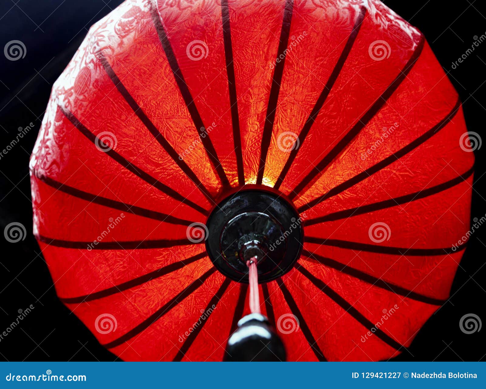 Red Chinese Lantern, View from Below Stock Image - Image of chinatown ...