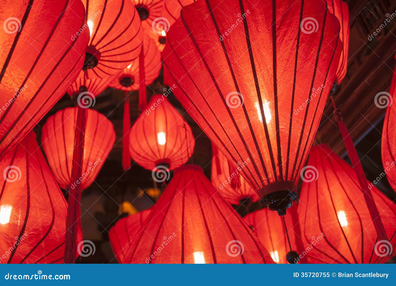 Red Chinese lanterns. stock image. Image of symbolic - 35720755