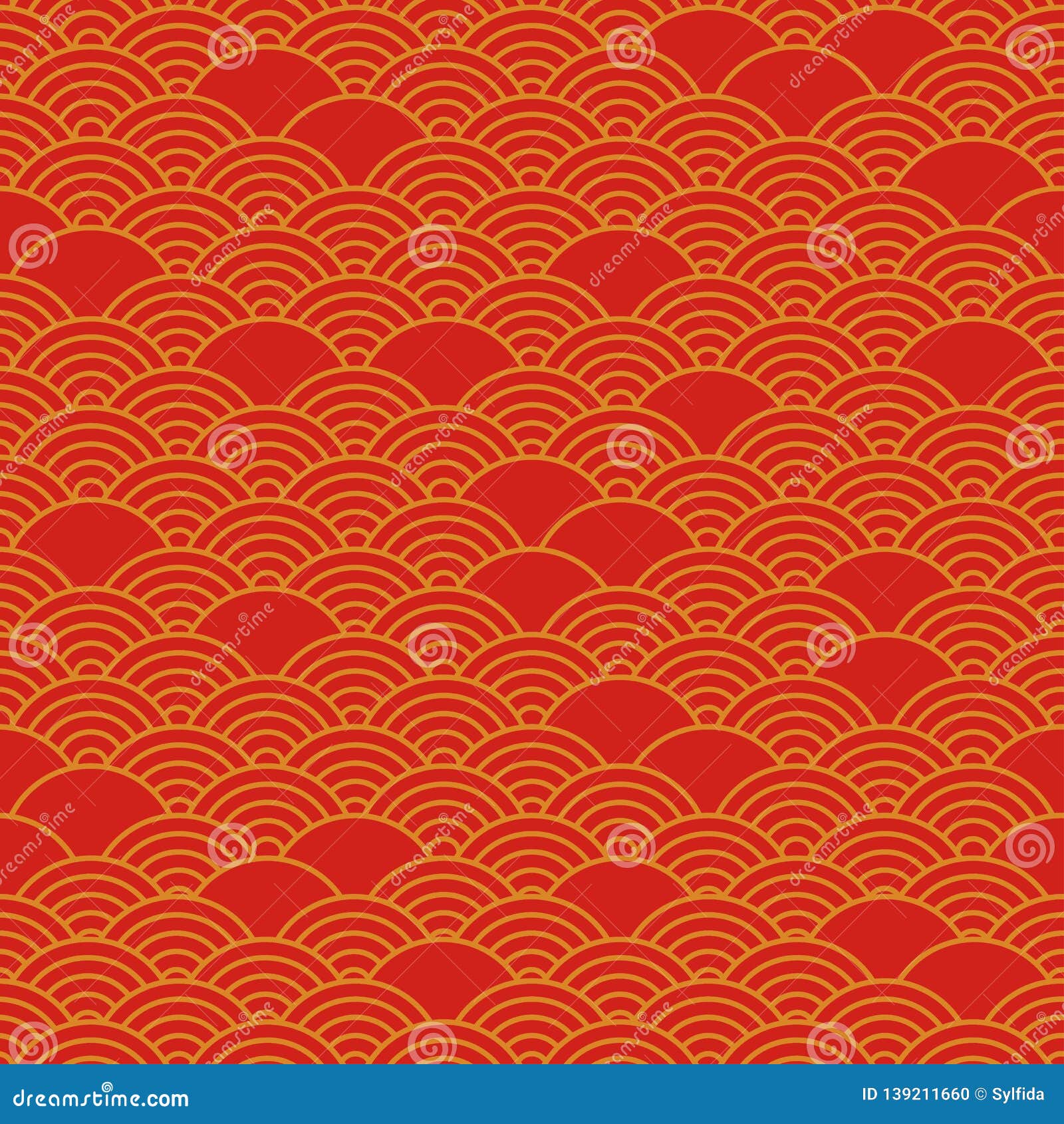Red Chinese Seamless Pattern. Vector Illustration Stock Illustration ...