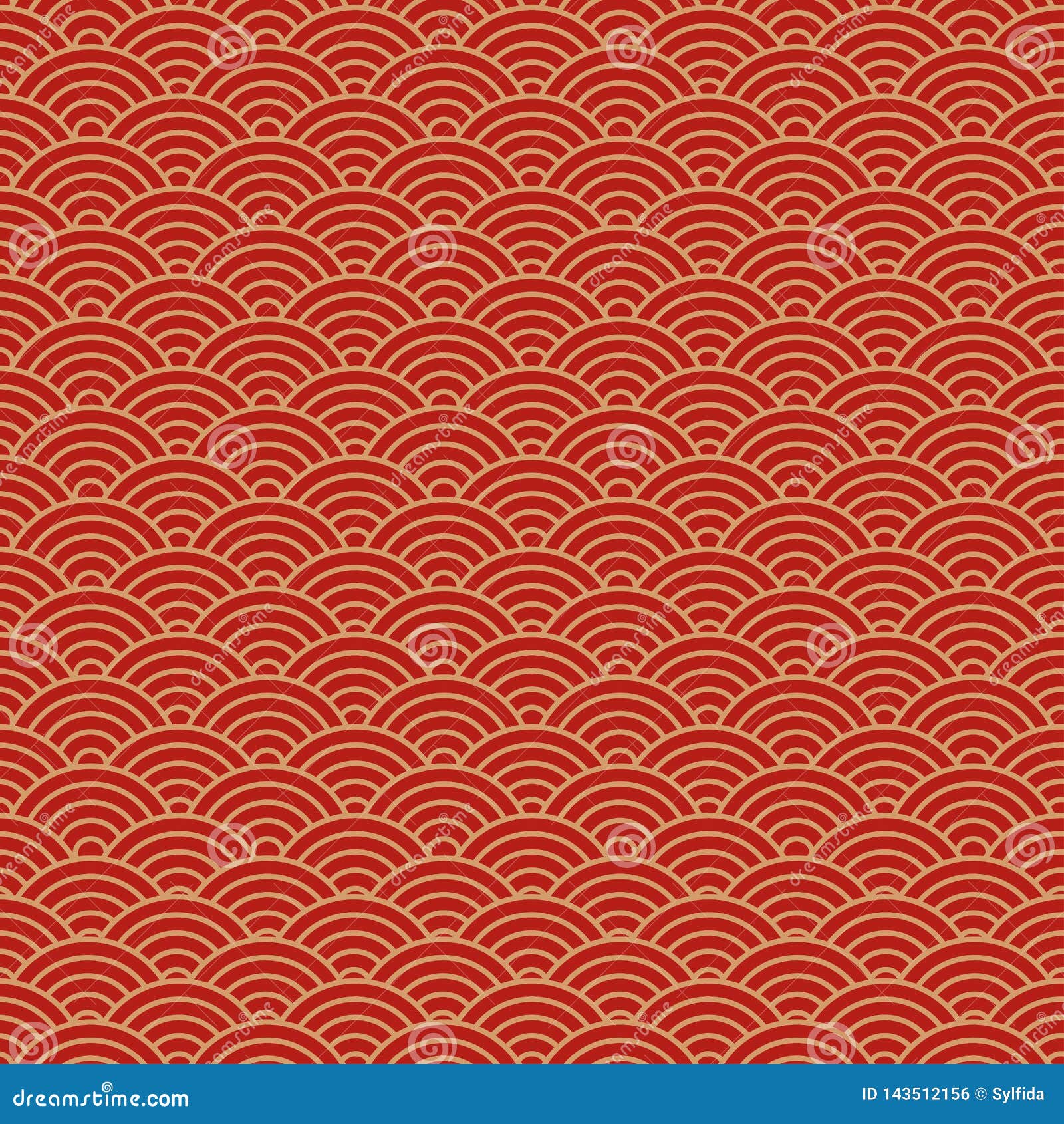 Red Chinese Seamless Pattern. Vector Illustration Stock Illustration ...