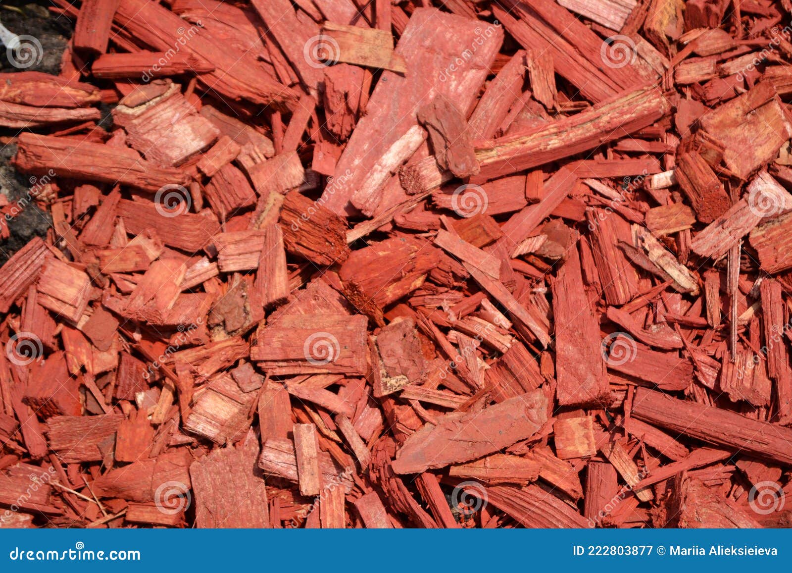 Red Chips, Background Image, Wood Chips on a Flower Bed, Chips ...