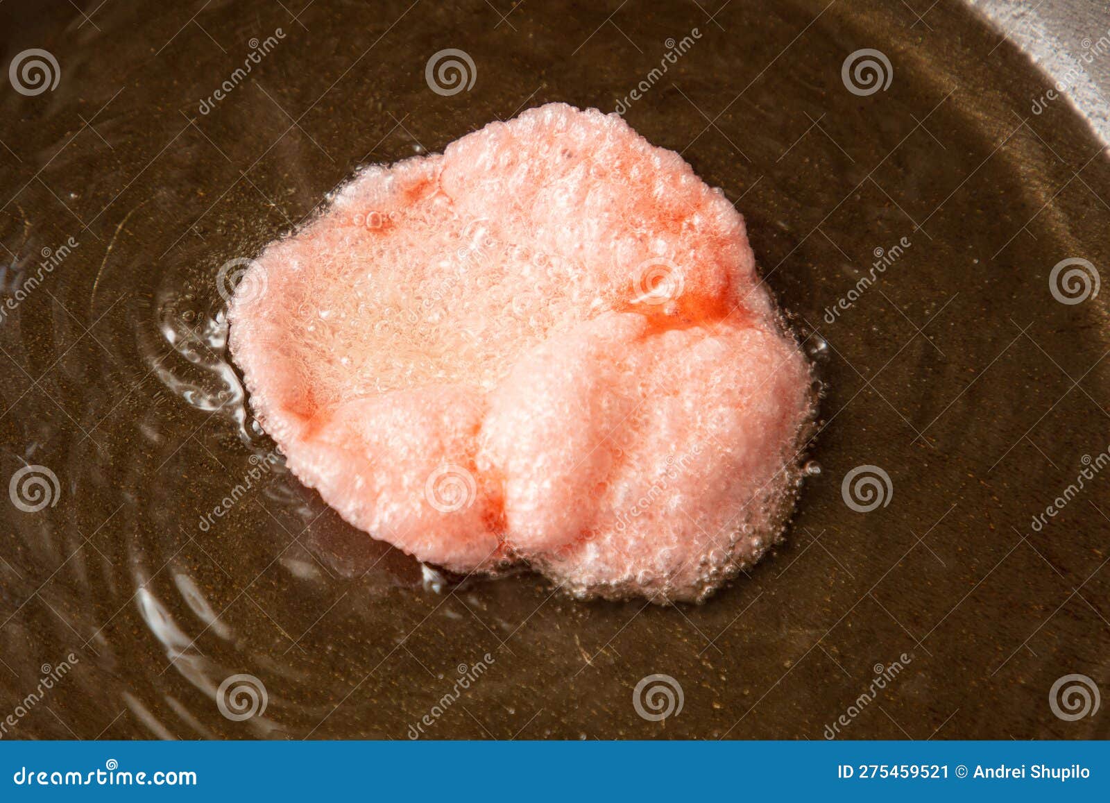 Red Chips are Fried in Oil in a Frying Pan Stock Image - Image of ...