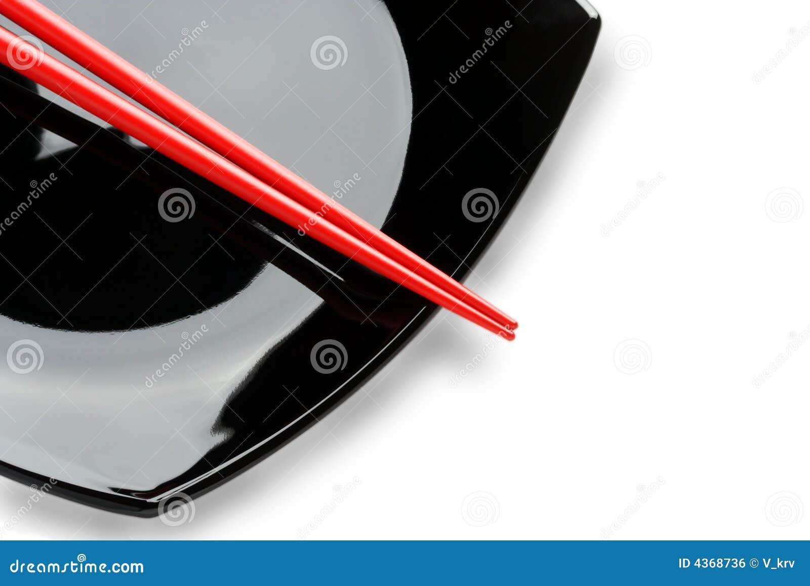 Red Chopsticks on a Black Dish. Variant Two. Stock Photo - Image of ...