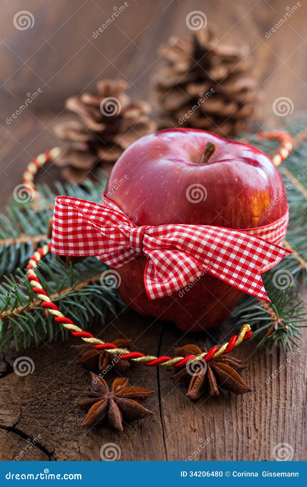 Red christmas apple stock photo. Image of fruit, dessert - 34206480