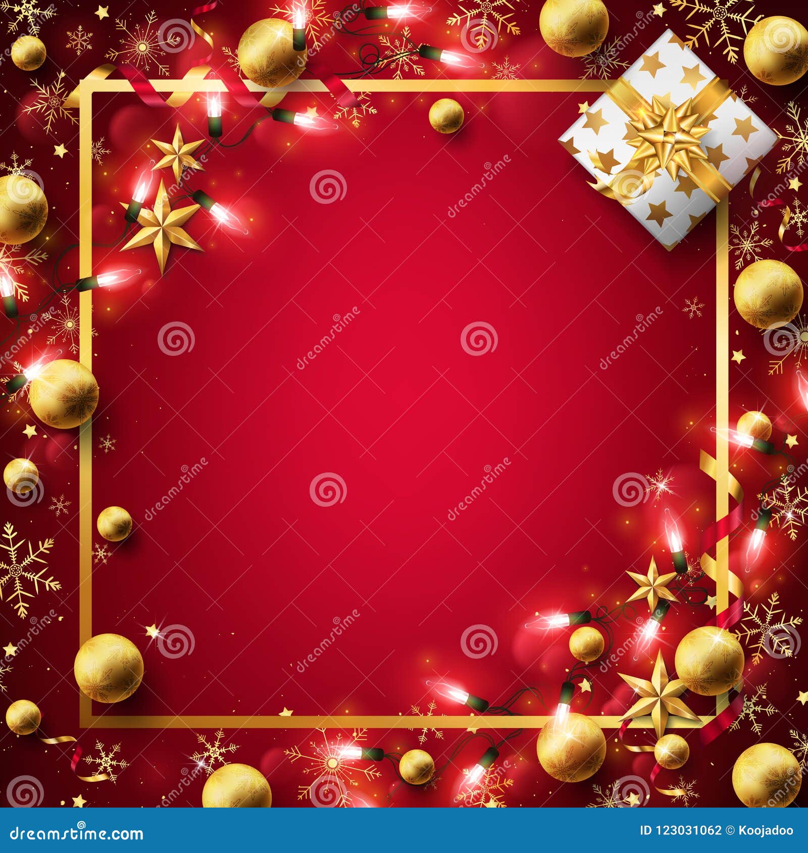 Red And Gold Christmas Background