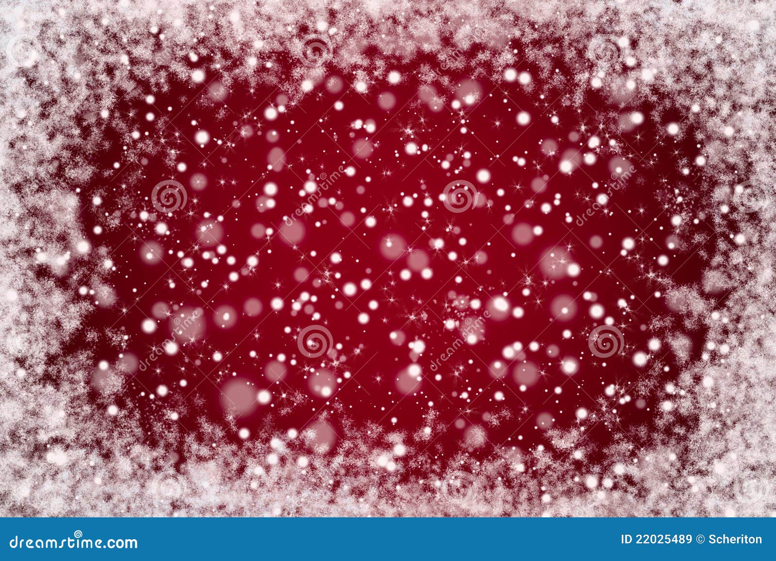 Red Christmas Background with Snow and Stars Stock Illustration ...