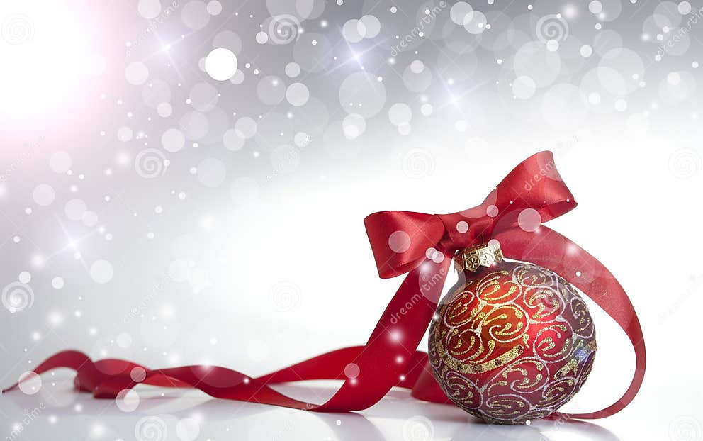 Red Christmas bal stock image. Image of gleam, gala, gold - 17411775