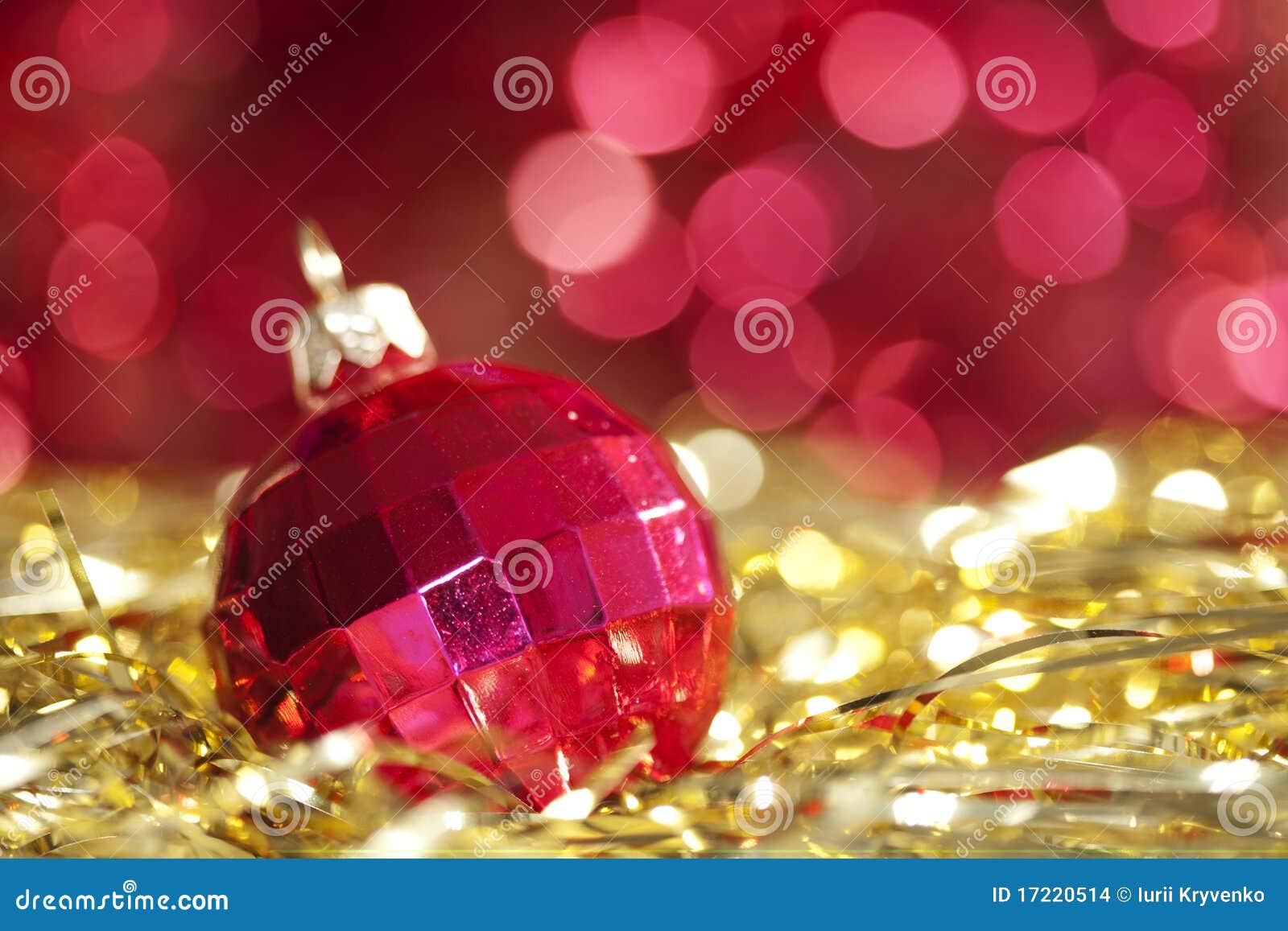 Red christmas ball stock photo. Image of gold, object - 17220514