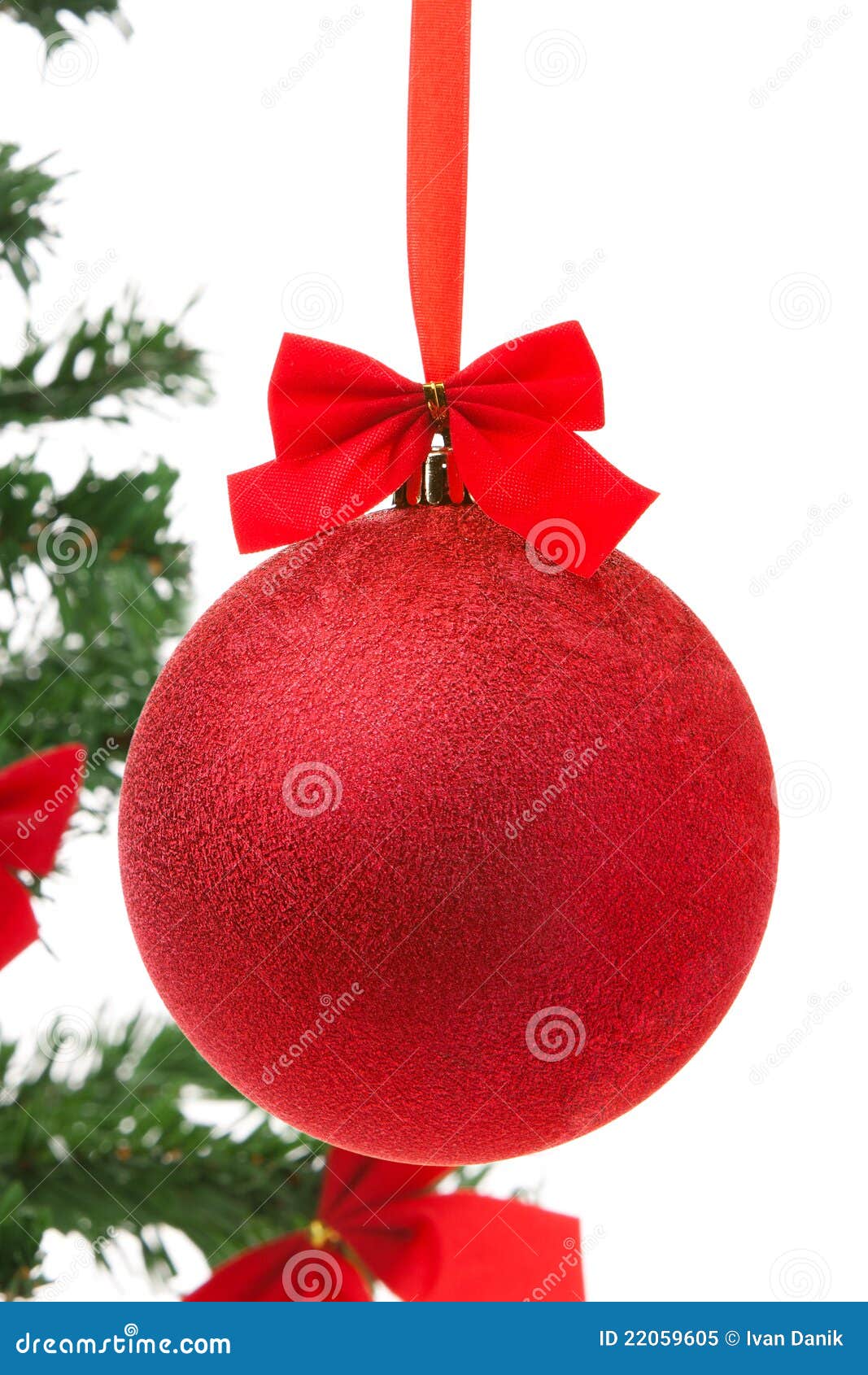 Red Christmas ball stock image. Image of decor, decoration - 22059605