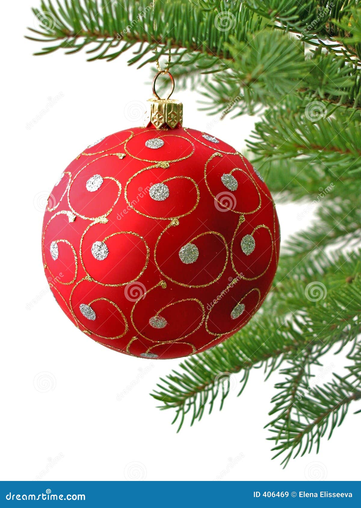 Red Christmas ball stock image. Image of year, balls, ball - 406469