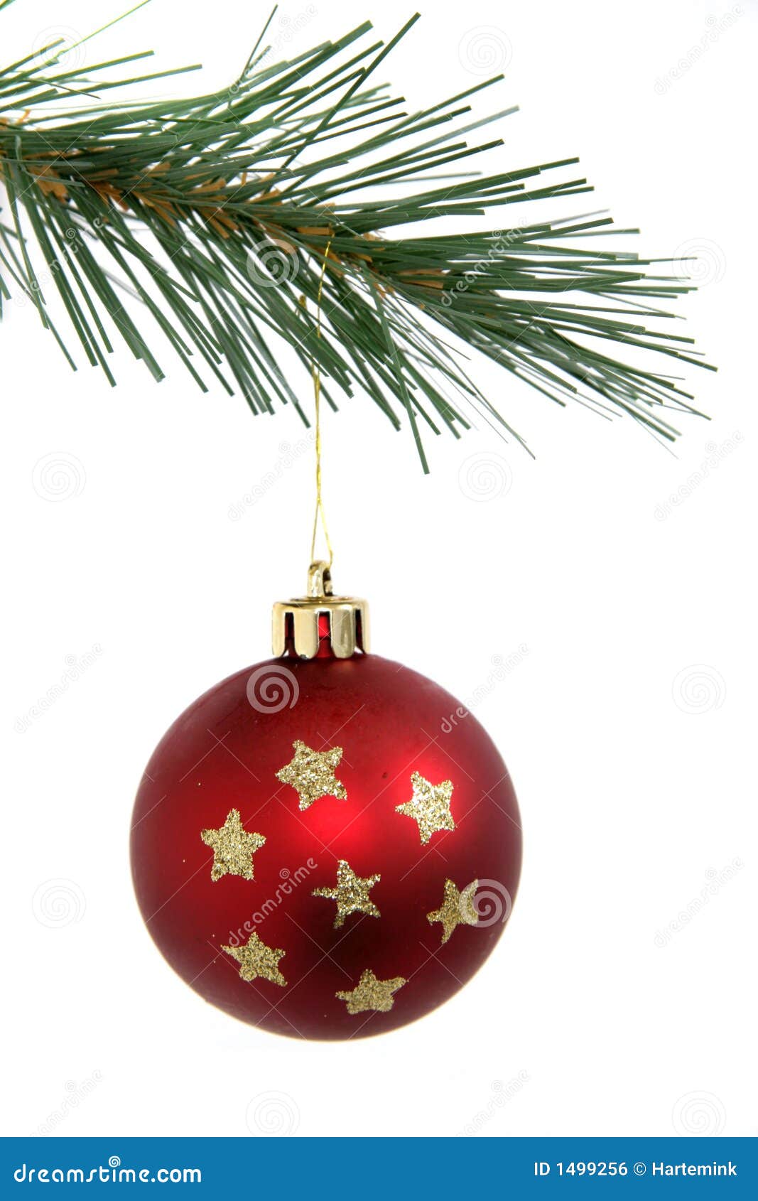 Red Christmas Ball with Stars Stock Photo - Image of tree, warmth: 1499256