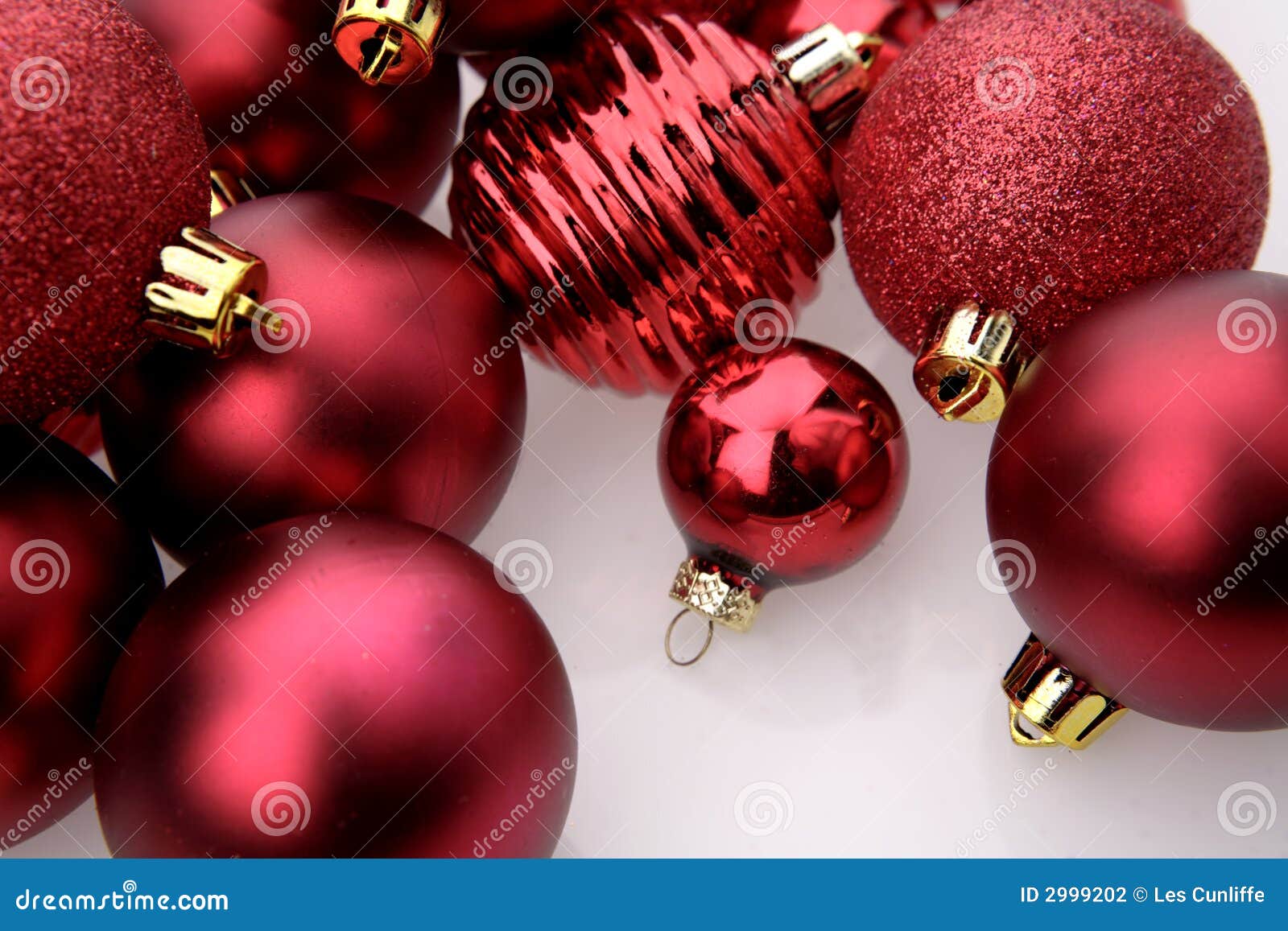 Red Christmas balls stock photo. Image of bauble, colored - 2999202
