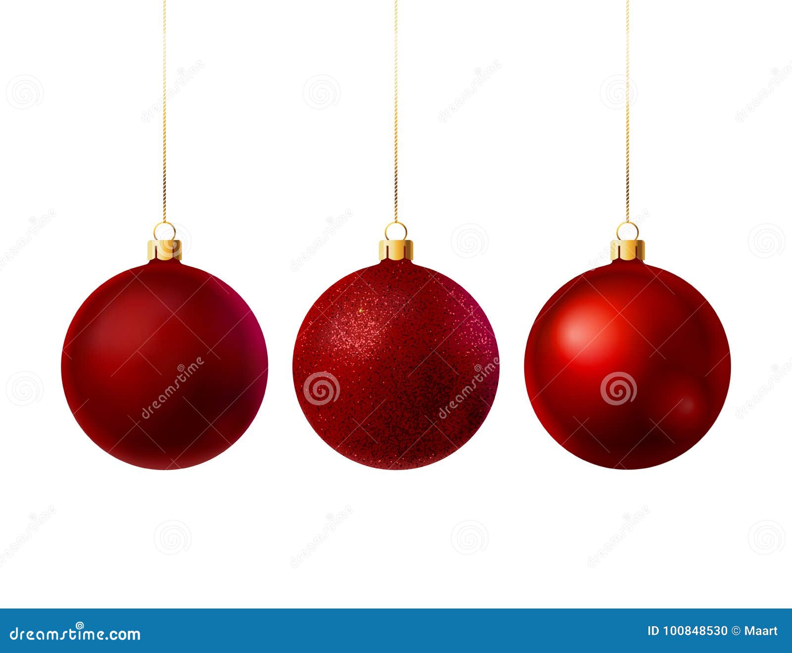 Red Christmas balls stock vector. Illustration of light - 100848530