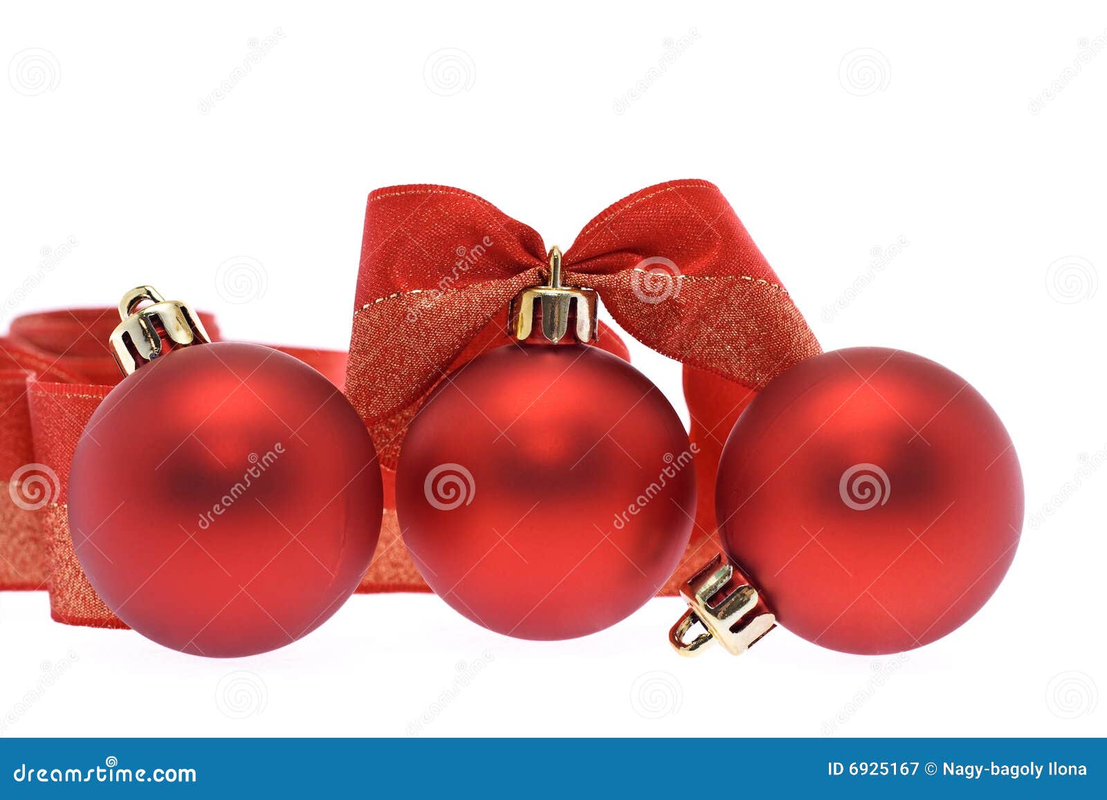 Red Christmas Balls and Ribbon Stock Image - Image of ribbon, texture ...