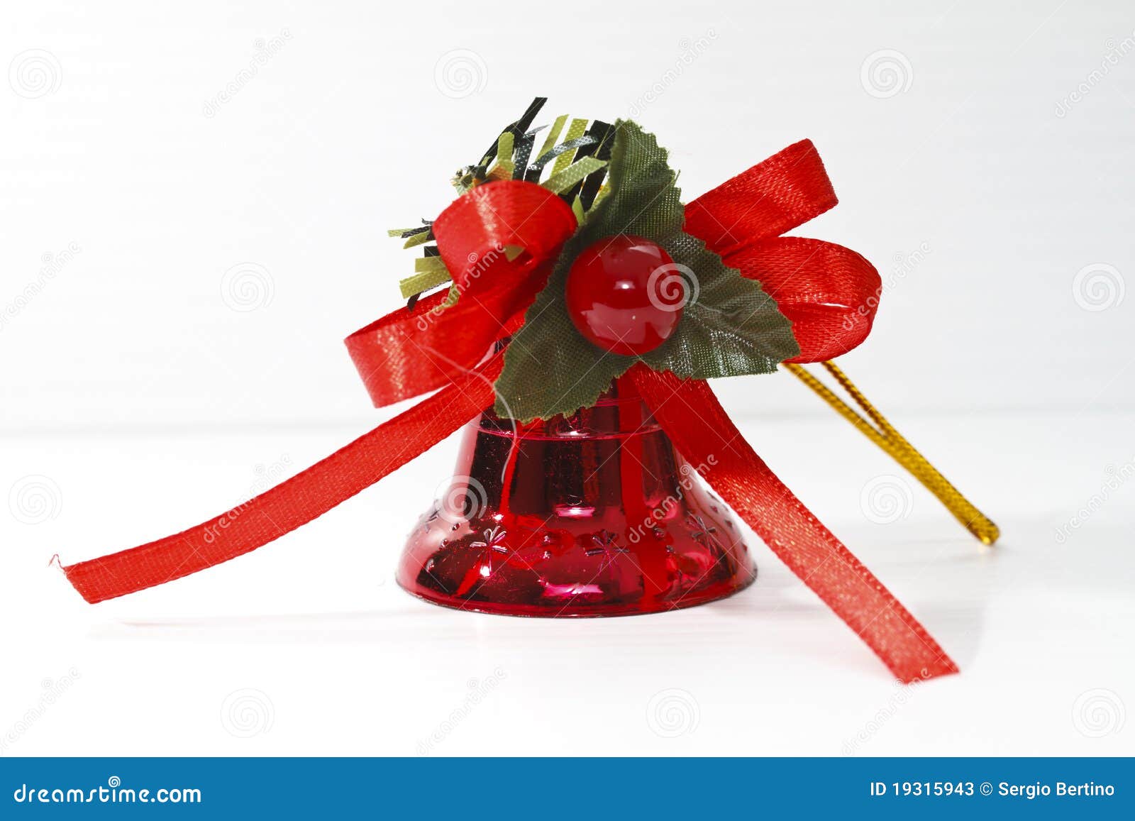 Red Christmas Bell stock image. Image of bows, festive - 19315943