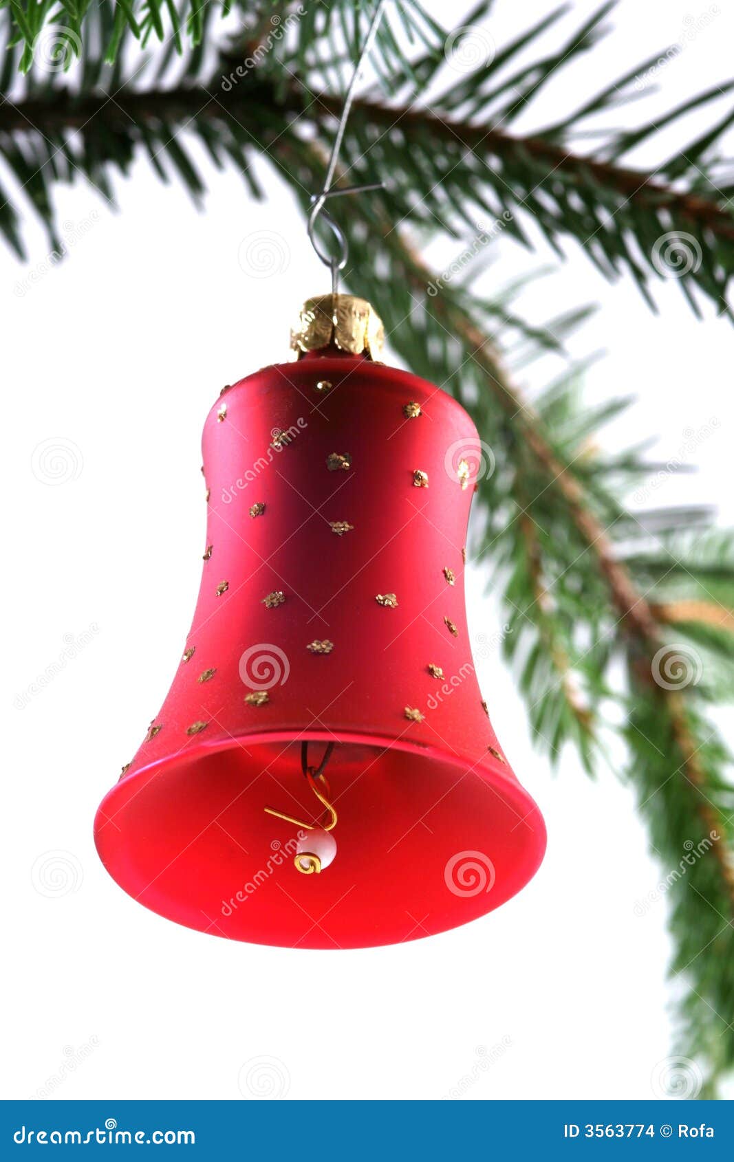 Red christmas bell stock photo. Image of decoration, background - 3563774