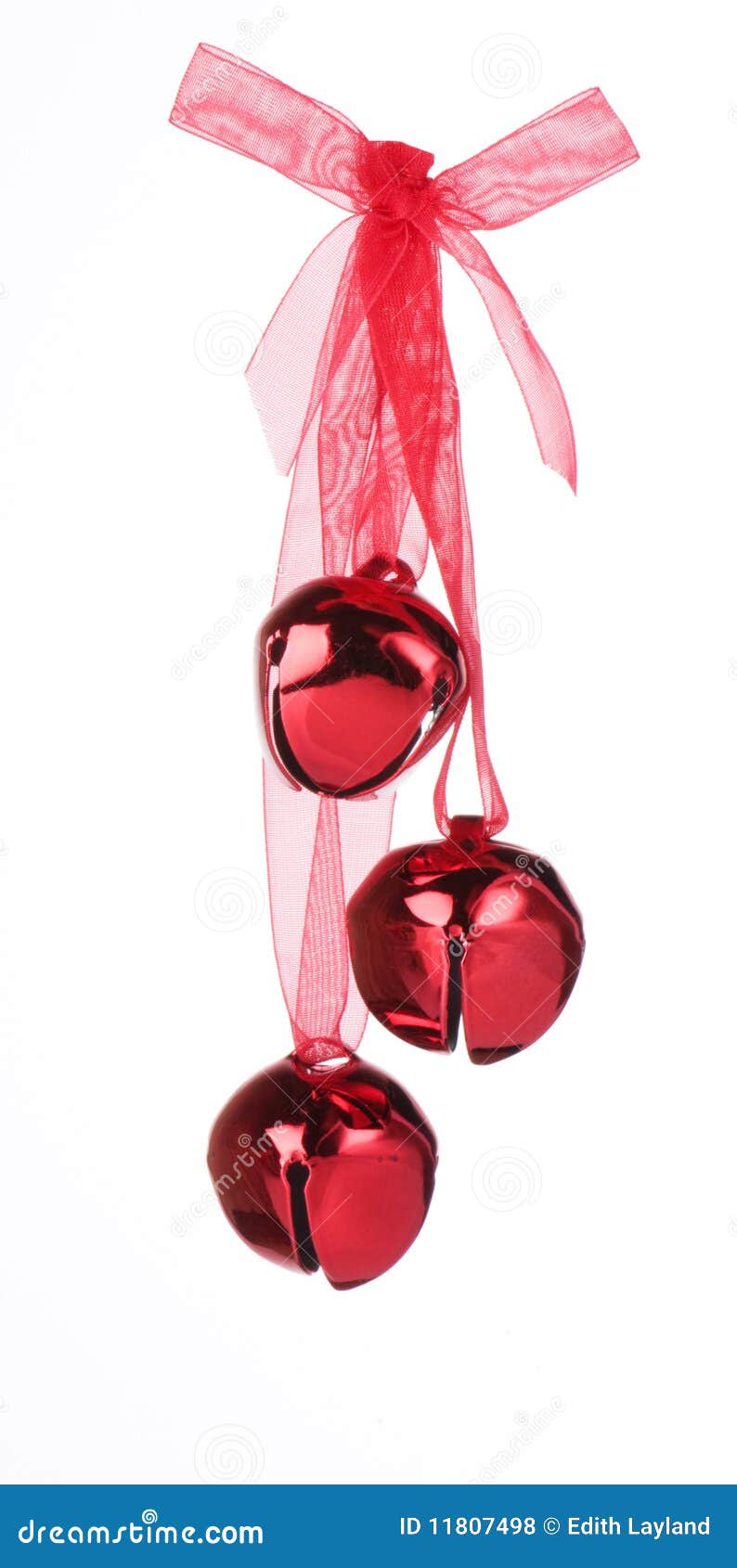 Red Christmas Bells stock photo. Image of ornament, background - 11807498