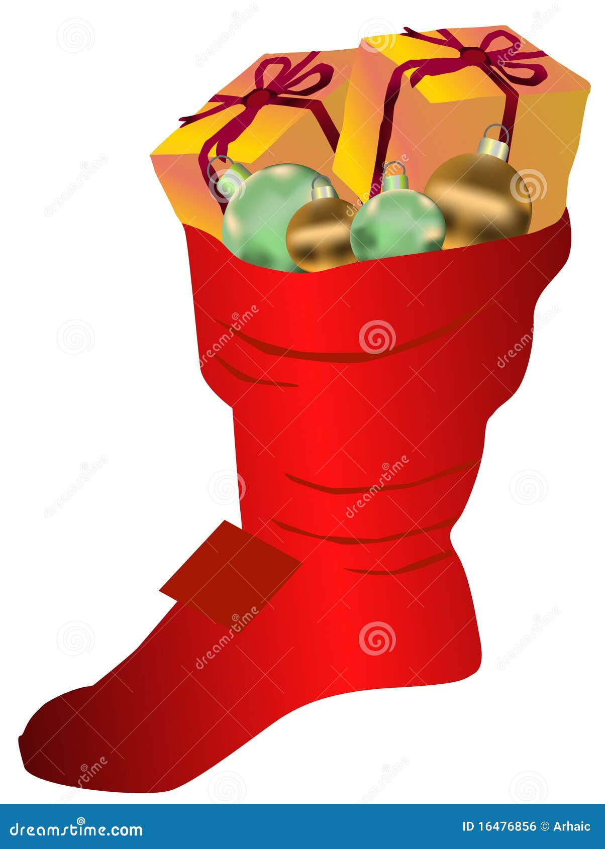Red christmas boot stock vector. Illustration of holidays - 16476856