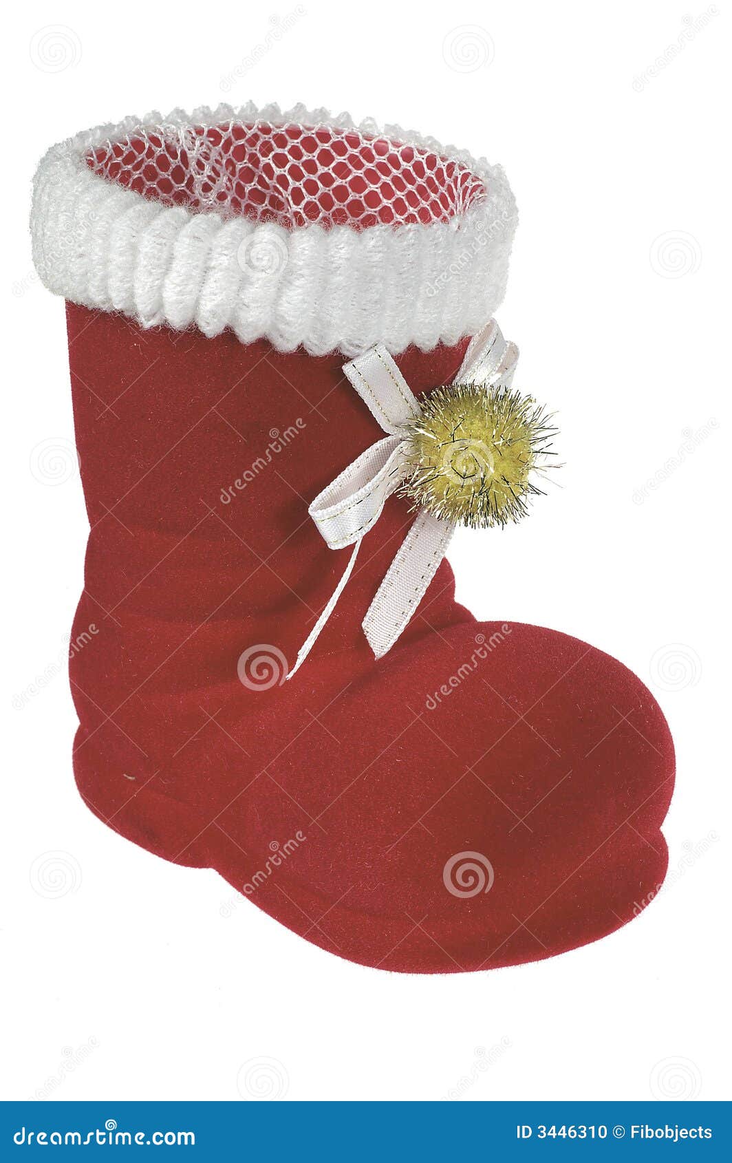 Red Christmas Boot stock photo. Image of gift, isolated - 3446310