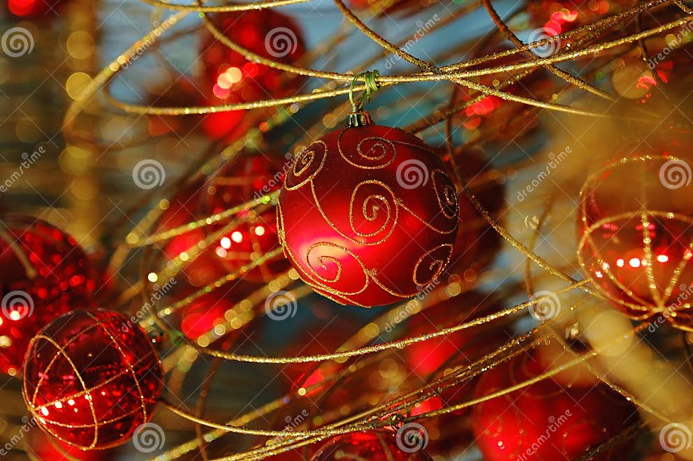Red christmas bulbs stock photo. Image of glowing, celebration - 1664760