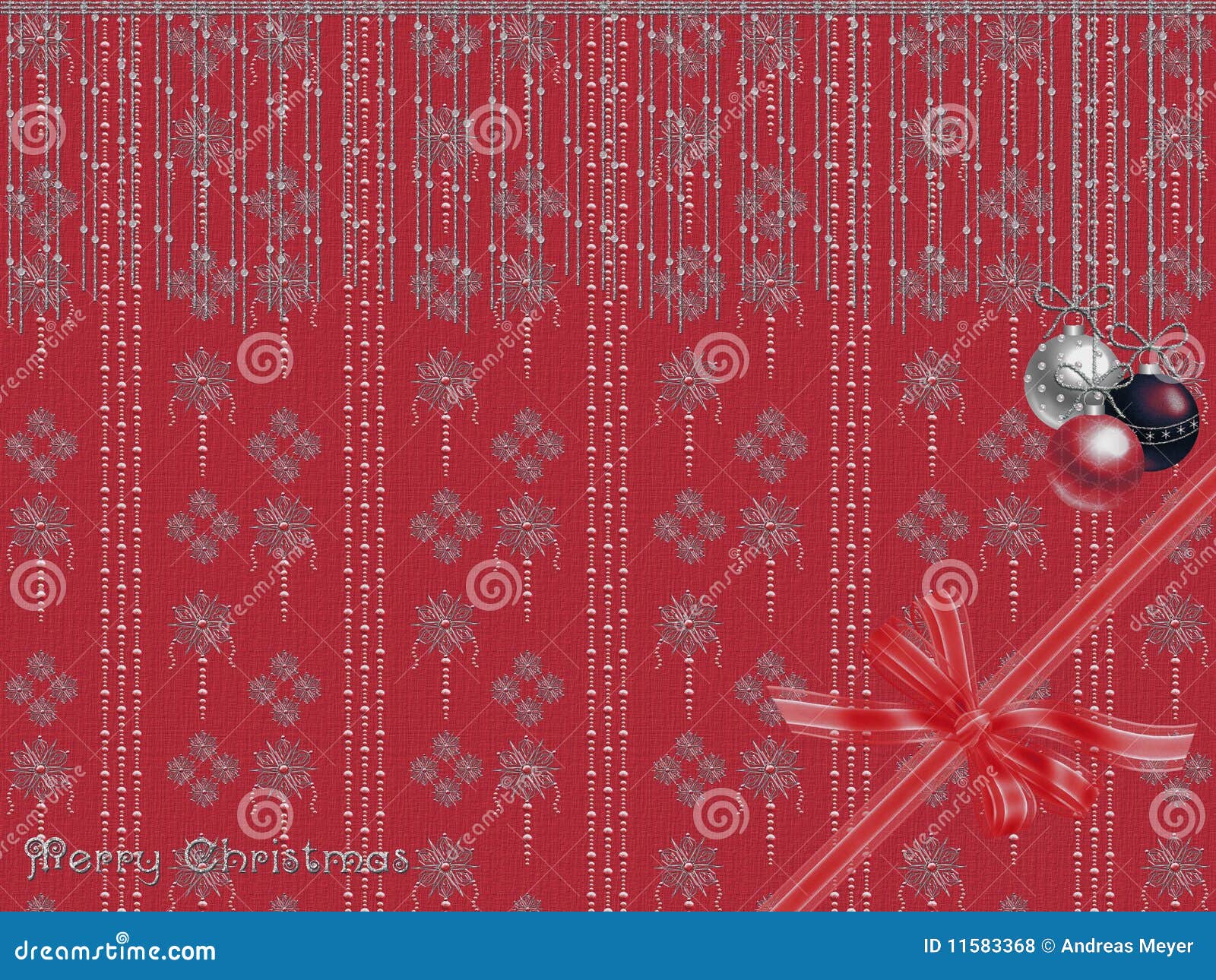 Red Christmas Card stock illustration. Illustration of ornate - 11583368