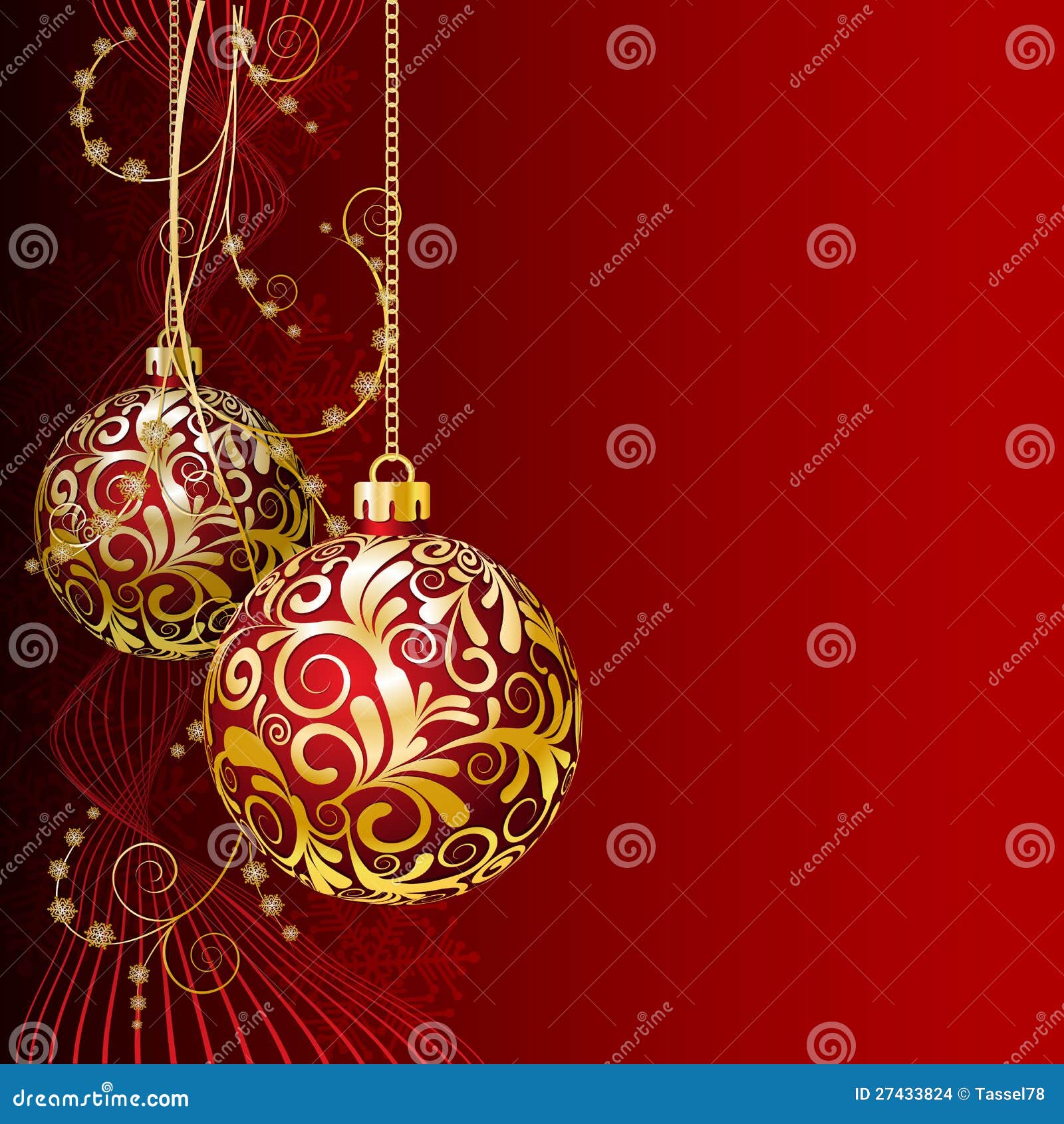 Red Christmas card stock vector. Illustration of celebration - 27433824