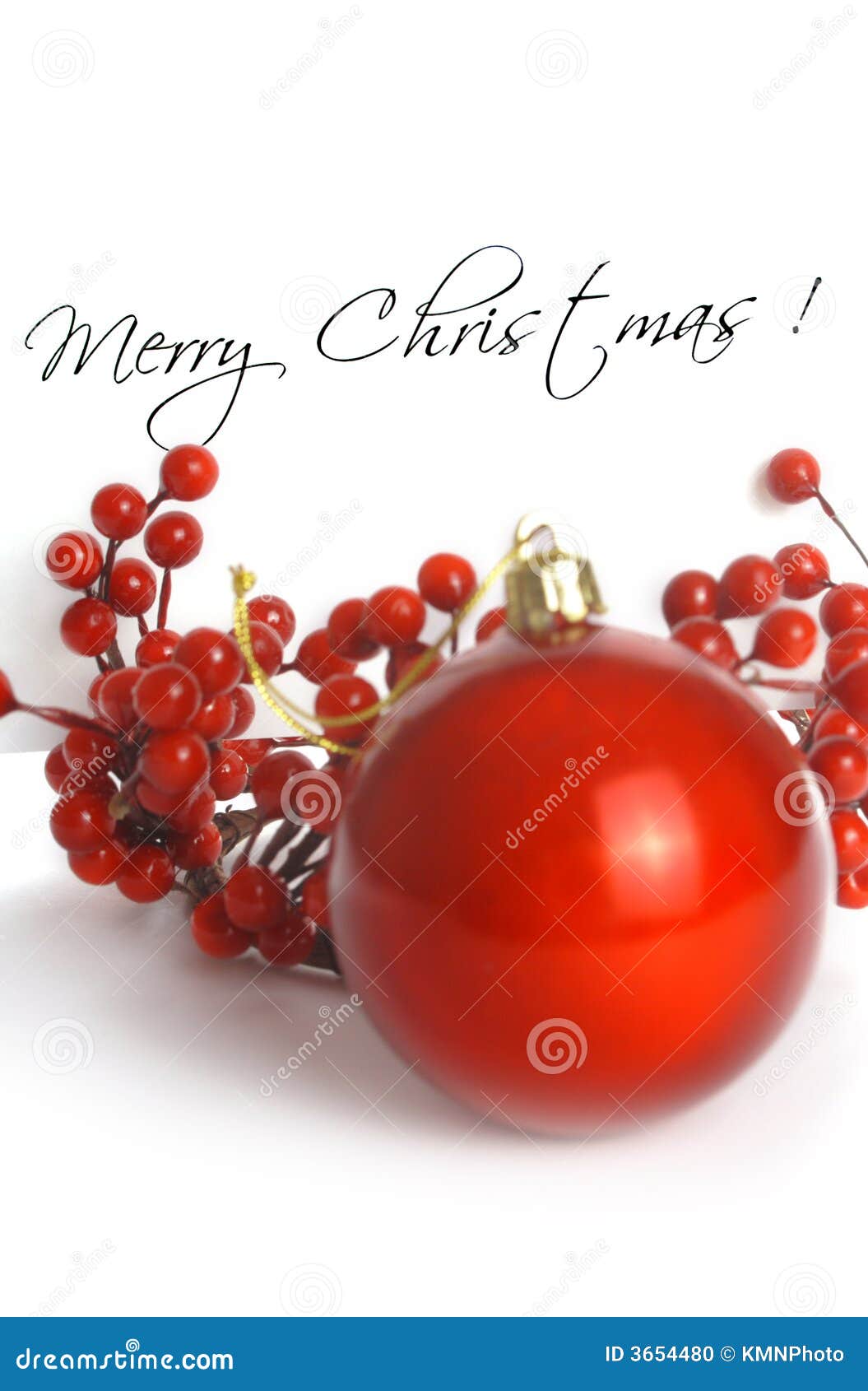 Red Christmas card stock photo. Image of text, ornament - 3654480