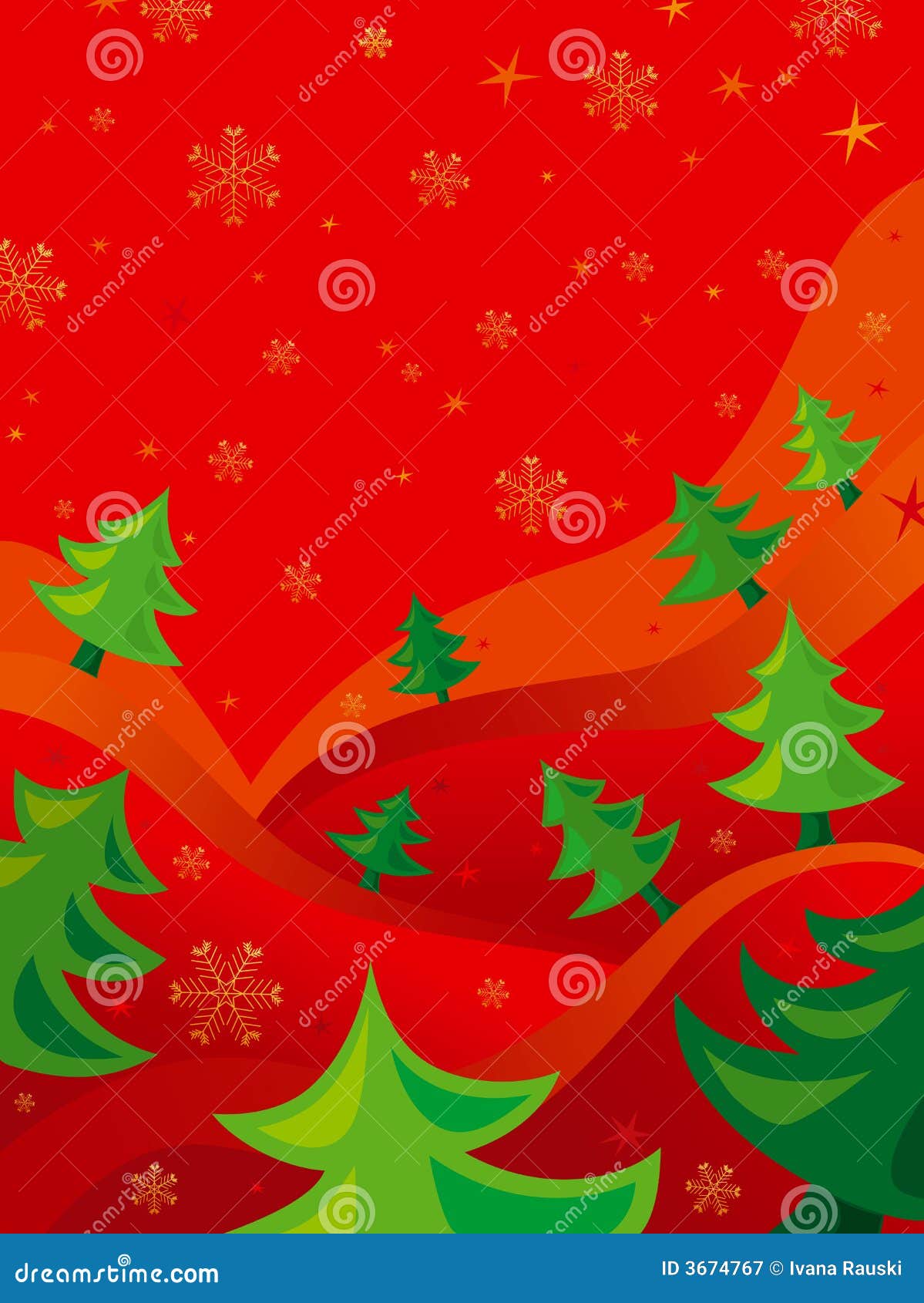 Red christmas card stock vector. Illustration of composition - 3674767