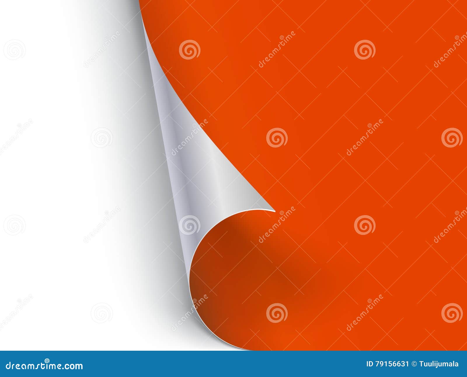 Red Christmas Card with Curled Corner Stock Vector - Illustration of ...