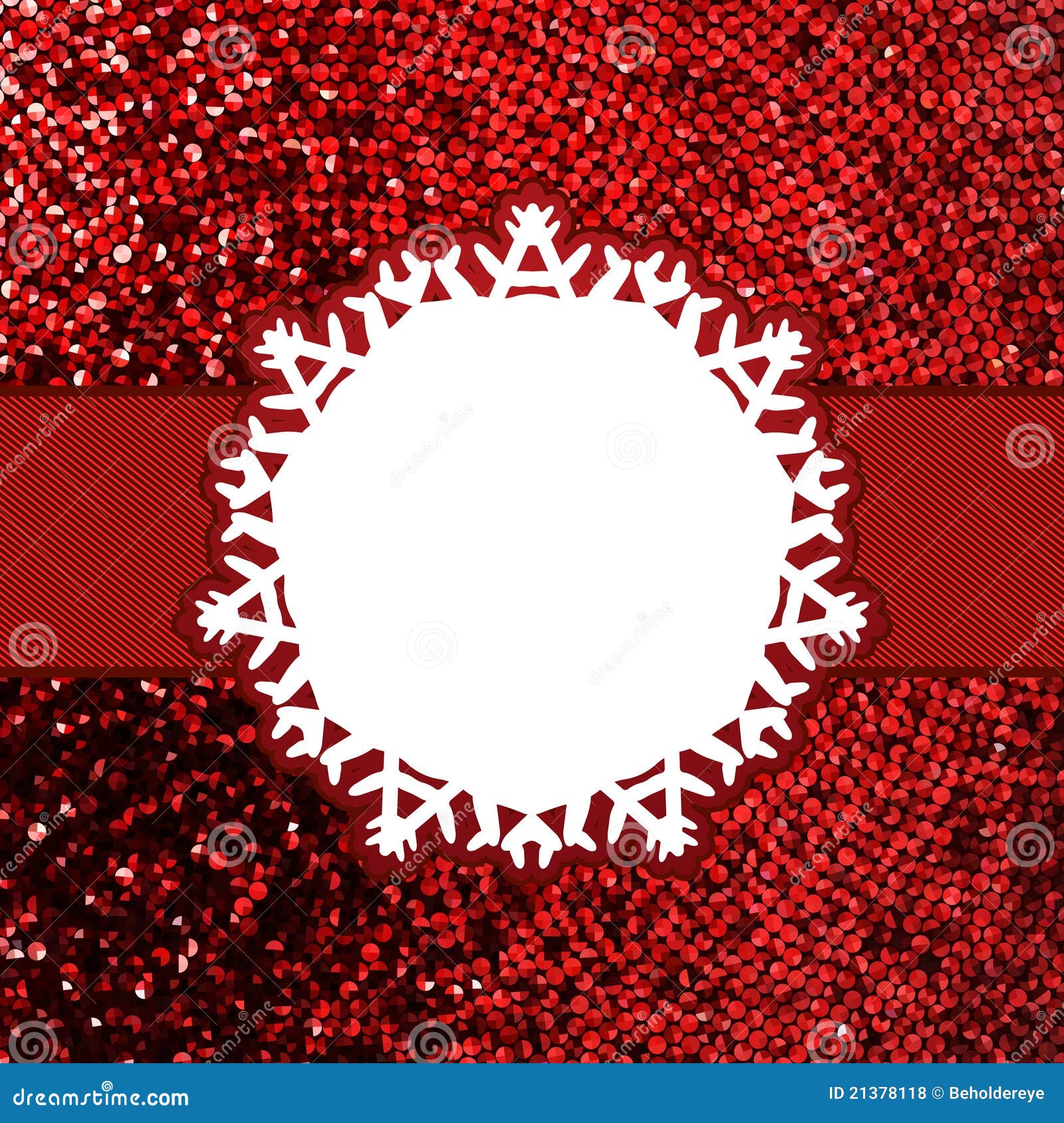 Red Christmas Card with Glitter Light. EPS 8 Stock Vector ...