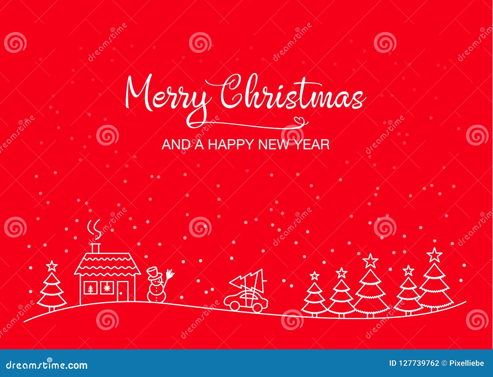 Red Christmas Card Template Vector Stock Vector - Illustration of ...